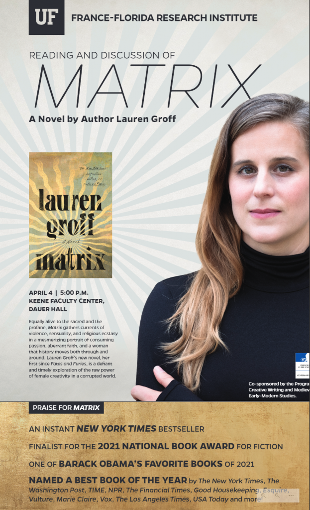 Lauren Groff reads from her novel "The Matrix" - Center for Medieval ...